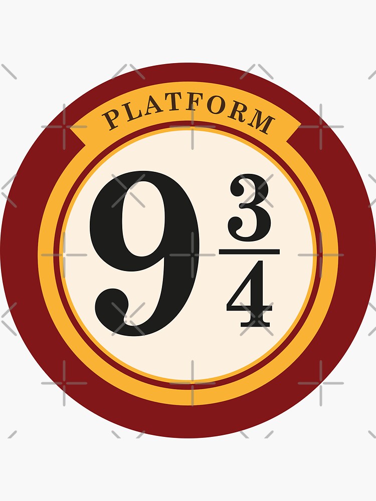 "Platform 9-3-4" Sticker for Sale by Burak Kucukparmaksiz | Redbubble