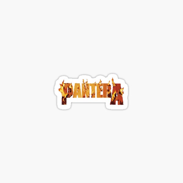 "Pantera flame logo" Sticker for Sale by GroovyBumpkin | Redbubble