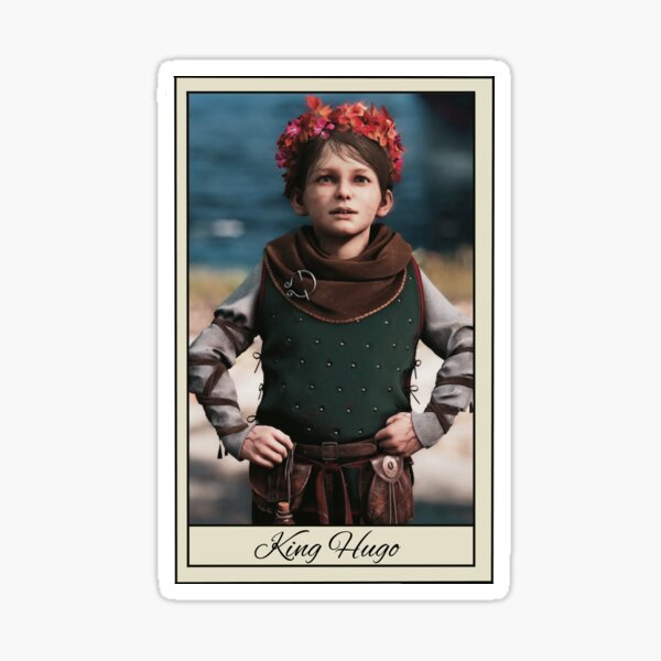 "King Hugo" Sticker by CheylaDesigns | Redbubble