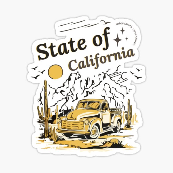 "State of California" Sticker for Sale by B-Space | Redbubble