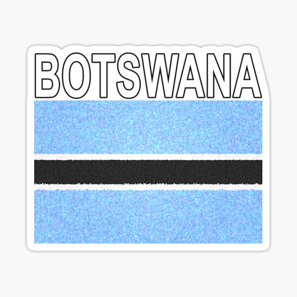 "Botswana Flag Stained Glass Effect National Design" Sticker for Sale ...