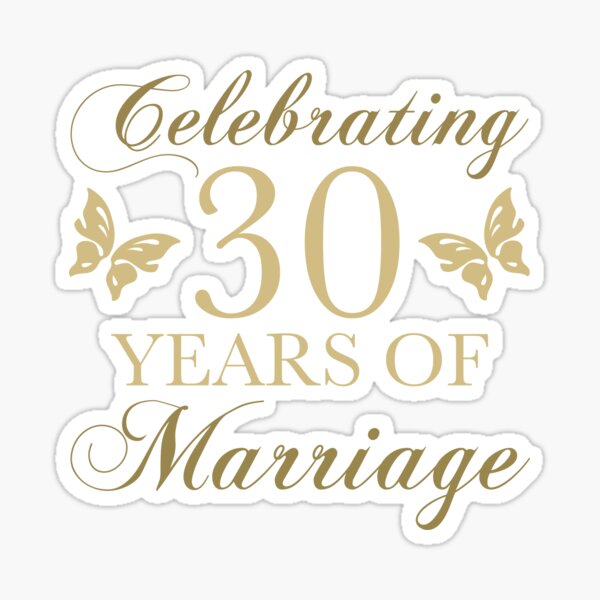 "Celebrating 30th Anniversary" Sticker for Sale by thepixelgarden ...