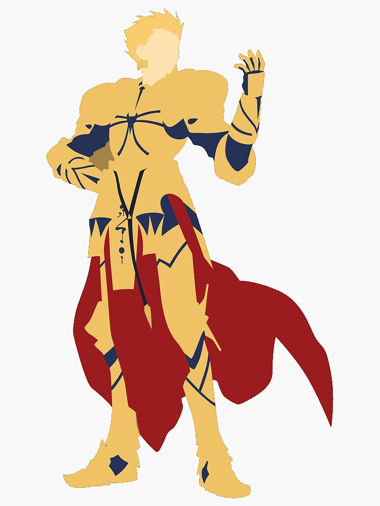 "Fate Stay Night Minimalist Gilgamesh Design" Sticker for Sale by ...