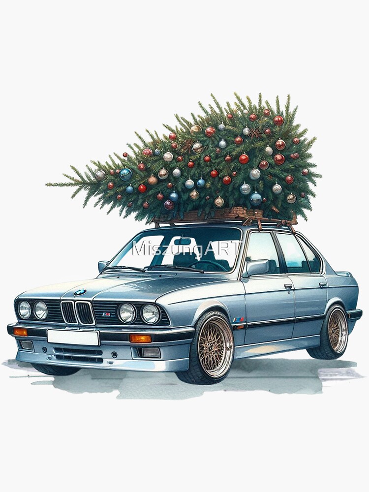"Iconic Holiday Cars Art Print - Classic Christmas Automotive Design ...