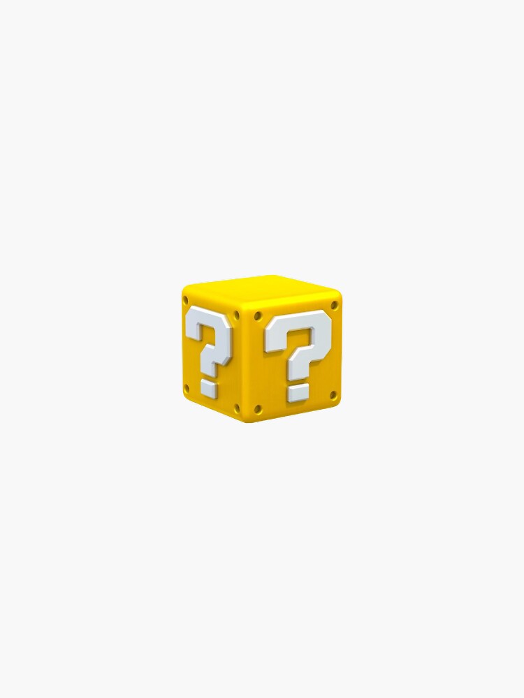 "Video Game Question Mark Cube" Sticker for Sale by strandedsticker ...