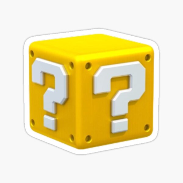 "Video Game Question Mark Cube" Sticker for Sale by strandedsticker ...