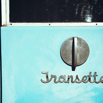 "Vintage Transette Train Art Print - Classic Blue Nostalgia" Sticker ...