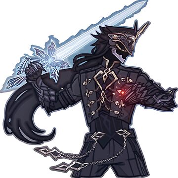 "Capitano Genshin impact" Sticker for Sale by BADWOLFFE | Redbubble