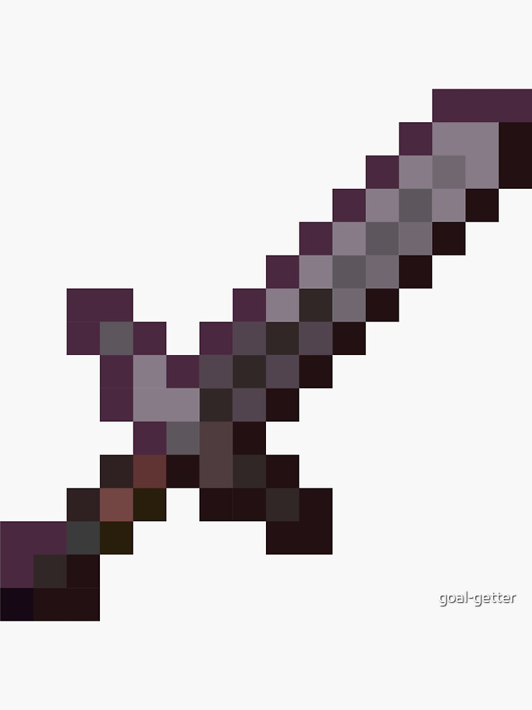 "Netherite Minecraft sword" Sticker for Sale by goal-getter | Redbubble