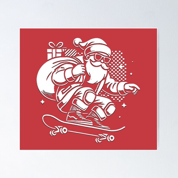 "Santa on a Hoverboard - The Holiday Spirit Takes Flight!, Unique ...
