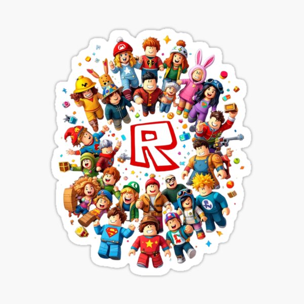 "Roblox Avatar Circle Celebration" Sticker for Sale by GemiGarp | Redbubble