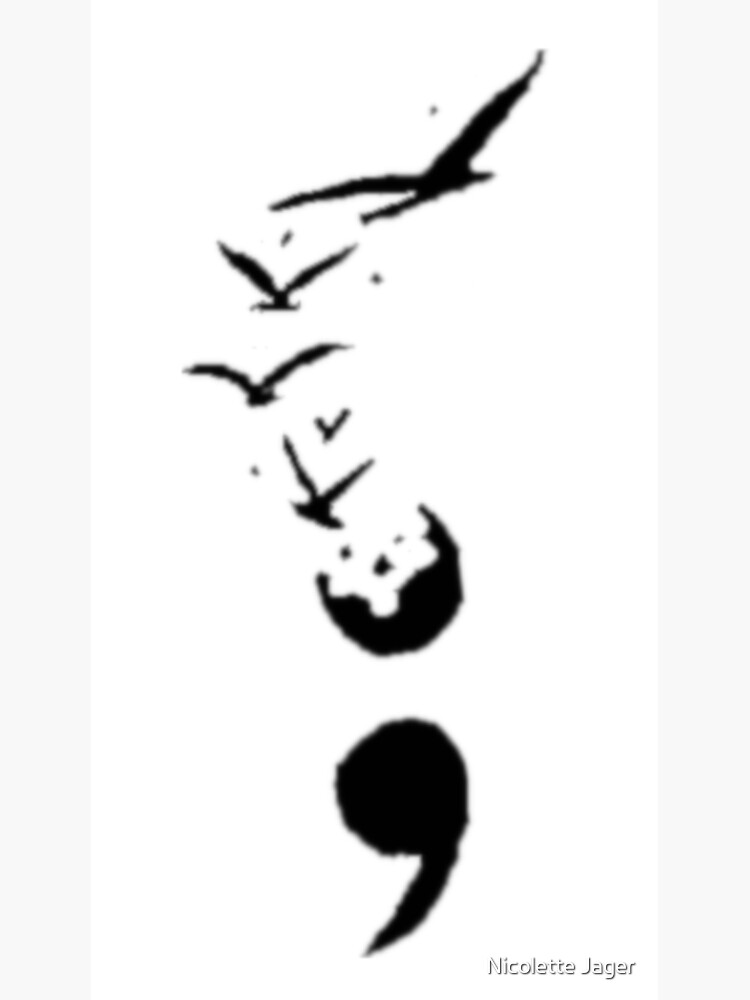 "Semi Colon with Birds" Poster for Sale by njager96 | Redbubble