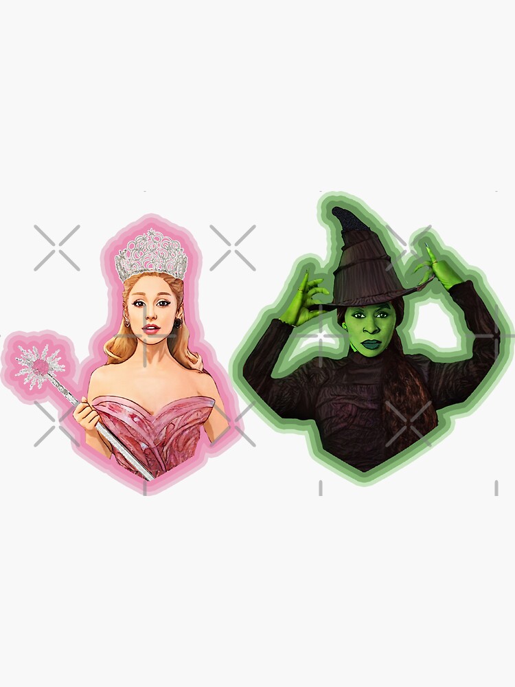 "Wicked Movie Elphaba and Glinda " Sticker for Sale by baranskini ...