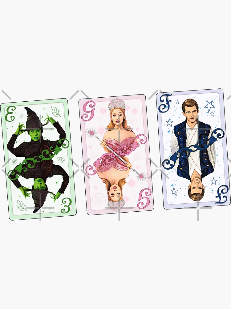 "Wicked Movie Playing cards" Sticker for Sale by baranskini | Redbubble