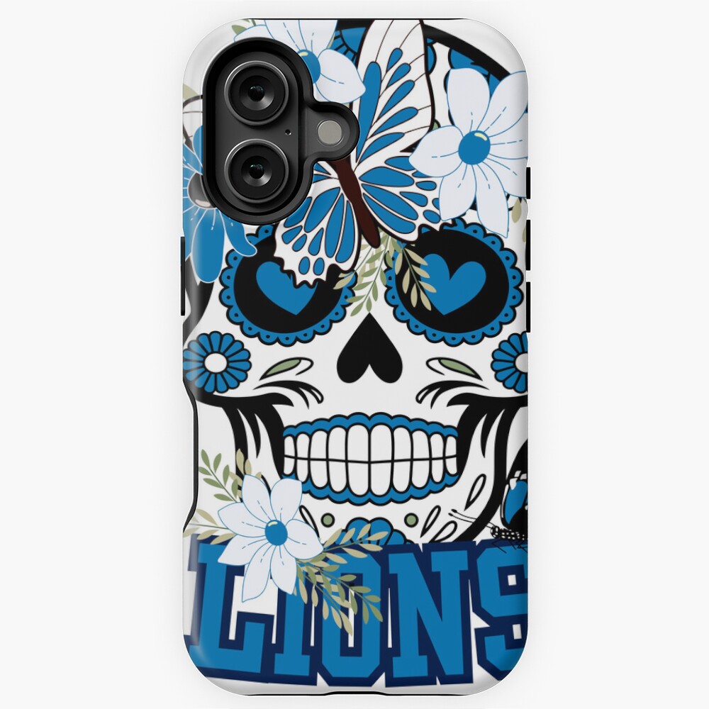 "Detroit lions scull graphic" Sticker for Sale by KerriesKrafts | Redbubble