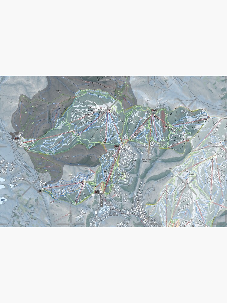 "Deer Valley Resort Trail Map" Poster for Sale by mapsynergy | Redbubble