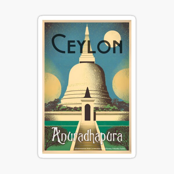 "Anuradhapura Vintage Travel Art Print – Government Travel Bureau ...