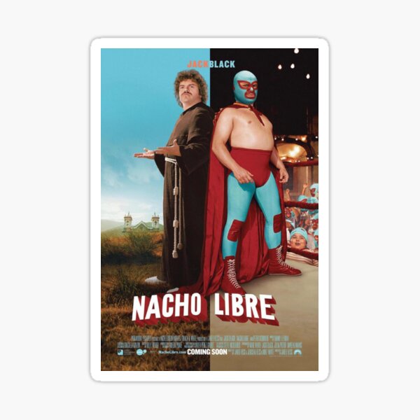 "Nacho Libre Movie Poster | Tshirt | Retro Halftone texture" Sticker ...