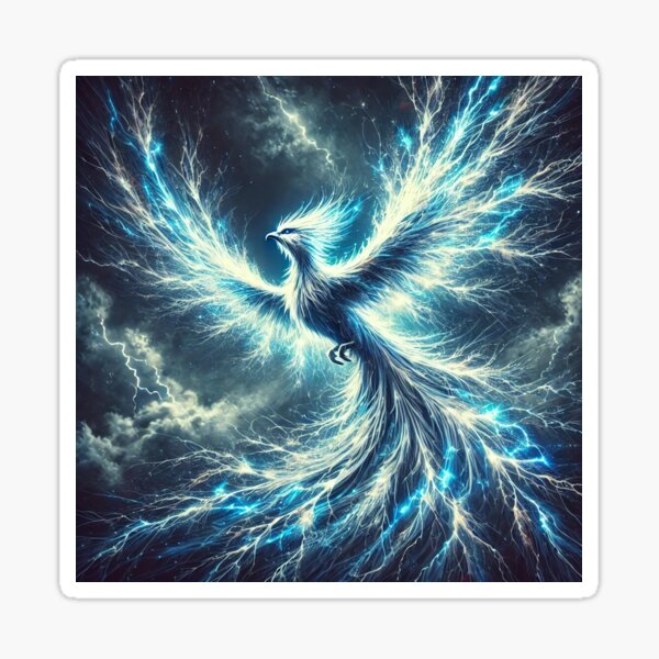 "Phoenix Fantasy Art | Voltage Sovereign" Sticker for Sale by Rizinator ...