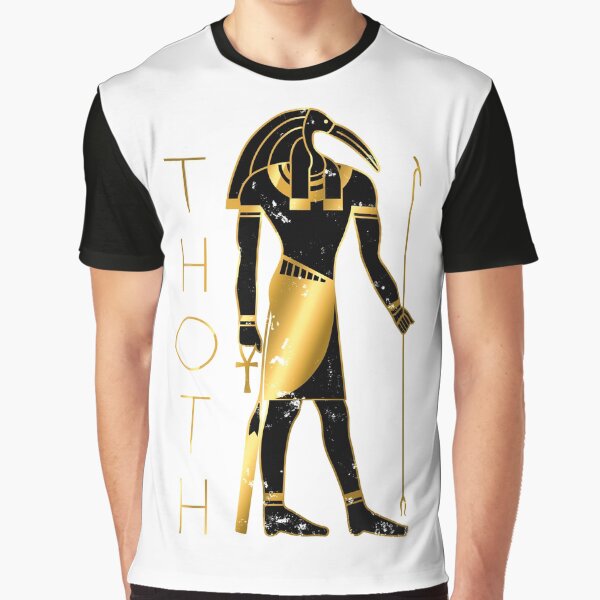 "Thoth - Black and Gold" T-shirt for Sale by polygrafix | Redbubble ...