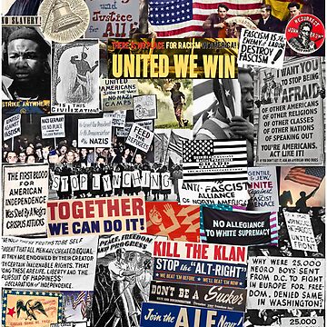 "American Anti-Fascist Collage" Sticker for Sale by IFUSA | Redbubble