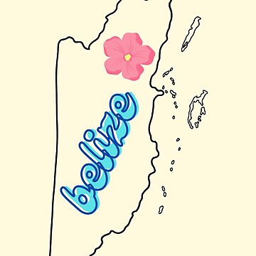 "belize map sticker" Sticker for Sale by Multimedia By Holly :) | Redbubble
