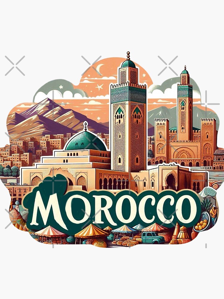 "Morocco" Sticker for Sale by FineArtsPro | Redbubble