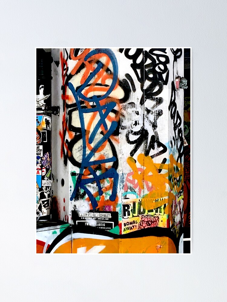 Southbank Skatepark Graffiti 4 Poster By Thdesign Redbubble