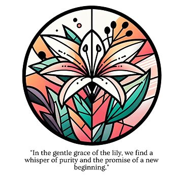 "Lily art quote" Sticker for Sale by Gagad | Redbubble