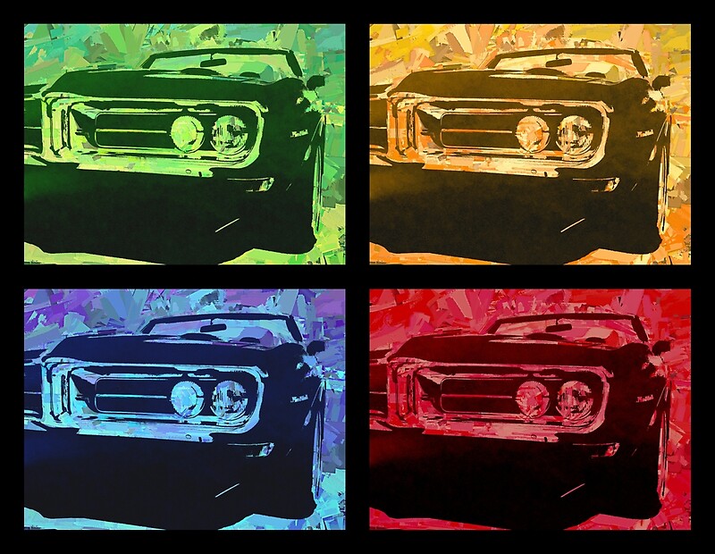 "1968 Firebird Pop Quad" by DKDigital | Redbubble