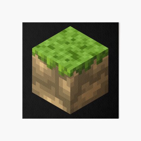 "Grass Block Minecraft Block Icon" Art Board Print for Sale by Darcekar ...