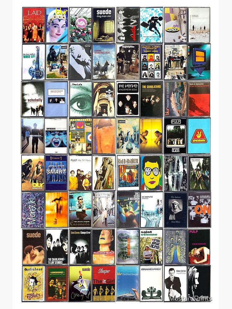 "The Best of Britpop - Vintage Cassette Album Cover Art" Poster for Sale by MustardPrints ...
