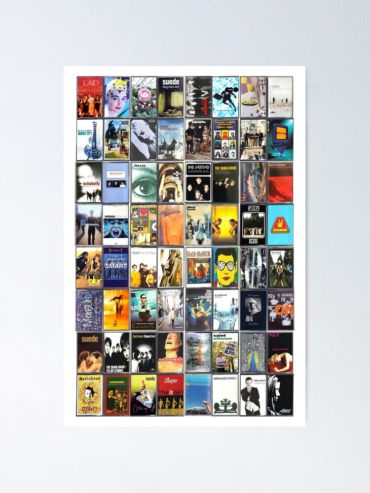 "The Best of Britpop - Vintage Cassette Album Cover Art" Poster for Sale by MustardPrints ...