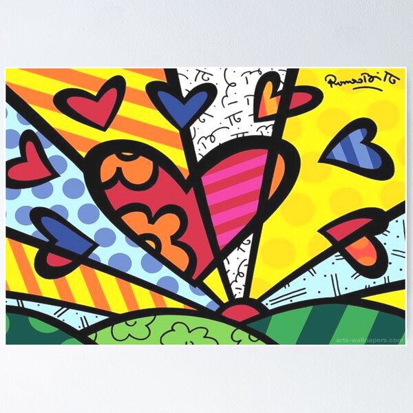 "Romero Britto" Poster for Sale by GRAHAM POTER | Redbubble