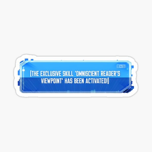 "ORV Exclusive Skill Textbox" Sticker for Sale by bihyung | Redbubble