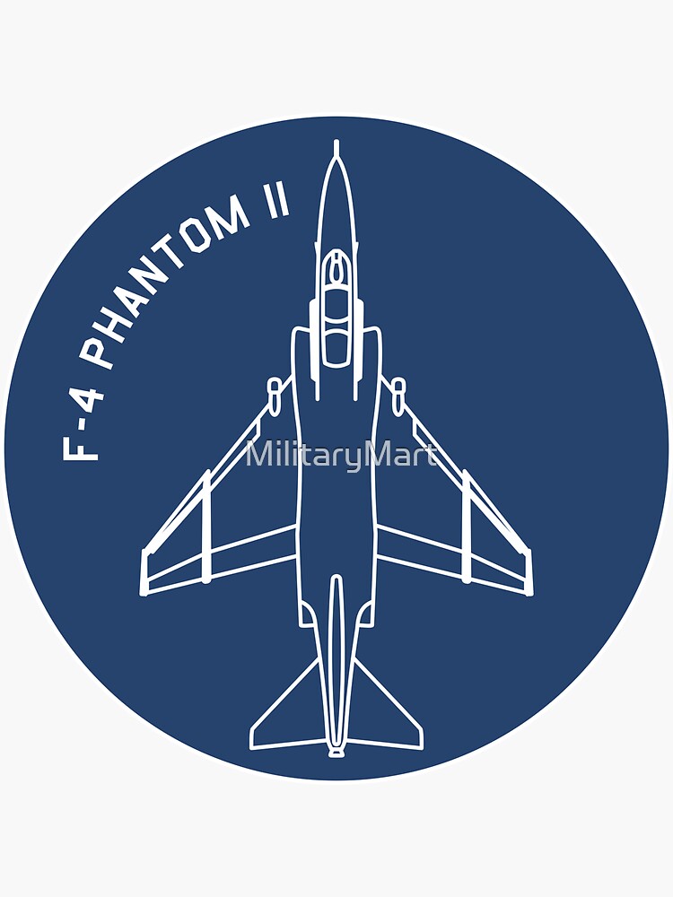 "F-4 Phantom II American Jet Plane Badge" Sticker for Sale by ...
