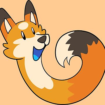 "Orange Pipefox - Pip" Sticker for Sale by CrownePrince | Redbubble