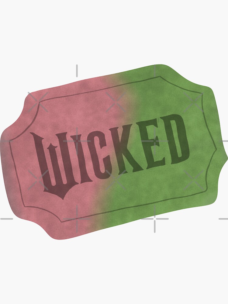 "Ticket | Wicked inspired " Sticker for Sale by Two Otters Co | Redbubble
