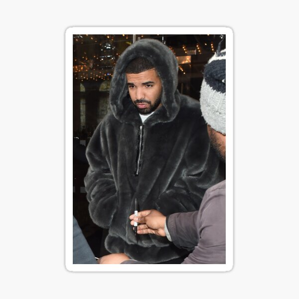 "Drake In His Fur Coat" Sticker for Sale by Shinigamibubble | Redbubble