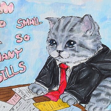 "salary cat" Poster for Sale by YaebaArts | Redbubble