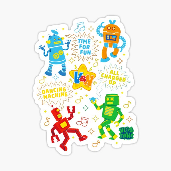 "VLAD AND NIKI DANCE BOTS" Sticker for Sale by pp-por | Redbubble
