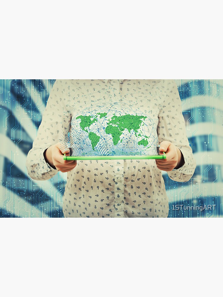 "globalization hologram" Sticker by 1STunningART | Redbubble