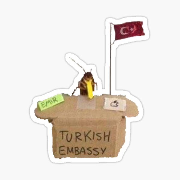"turkish embassy cockroach" Sticker for Sale by koruninn | Redbubble