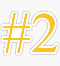 Number 2 Stickers | Redbubble