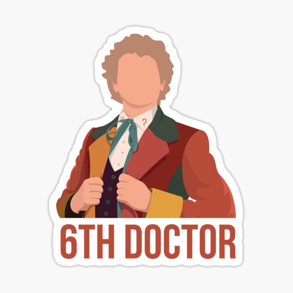 "6th Doctor" Sticker for Sale by Beth-Moore10 | Redbubble
