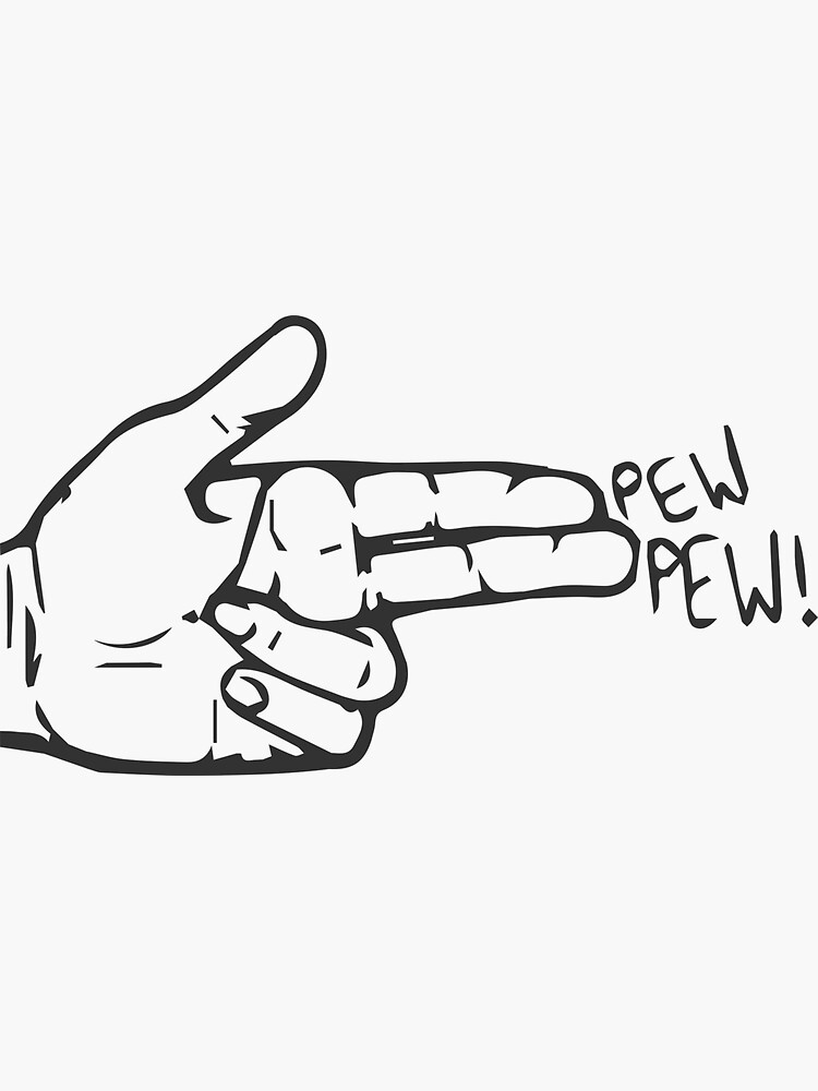 "Pew Pew!" Sticker by toni87 | Redbubble