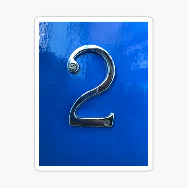 "Number 2" Sticker for Sale by THDesign | Redbubble