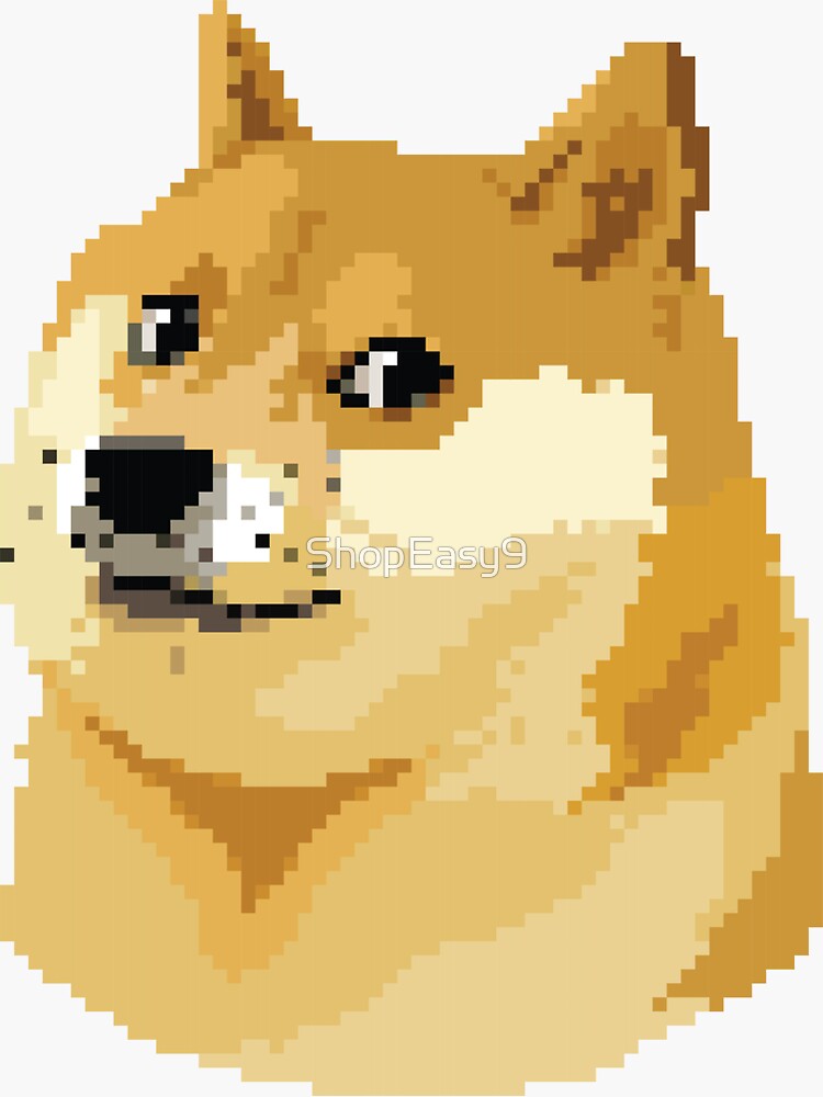 "Shiba dog doge Pixel art" Sticker for Sale by ShopEasy9 | Redbubble