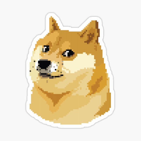 "Shiba dog doge Pixel art" Sticker for Sale by ShopEasy9 | Redbubble