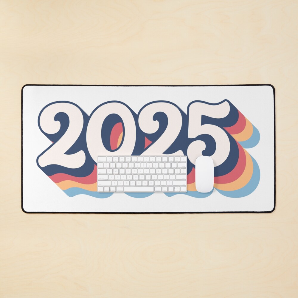 "2025 Happy New Year Retro Rainbow Vintage" Sticker for Sale by ...